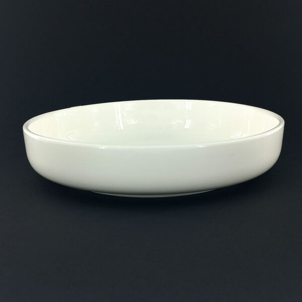 20cm Glossy White Ceramic Deep Plate - LiveEasy Products Ltd